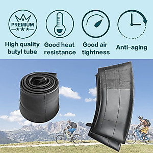 2 Pack 20" 26" Fat Tires 20/26 x 4.0 inch Fat Bike Tire Bike Tubes and Tire Levers for Folding Tires Electric Snow Beach Bicycle Tire Bicycle (26 X 4.0 2 Tires 2 Tubes)