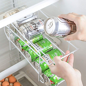Isabelvictoria Cans Storage Holders Racks Beverage Soda Coke Beer Can Dispenser Storage Rack Refrigerator Kitchen Organizer Tools