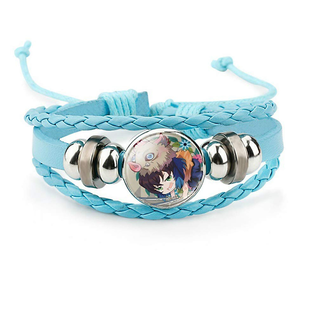 EBOSR Demon Bracelet dragon slayerBracelet Kamado Tanjirou Bracelet Wristband Braided Bracelet.