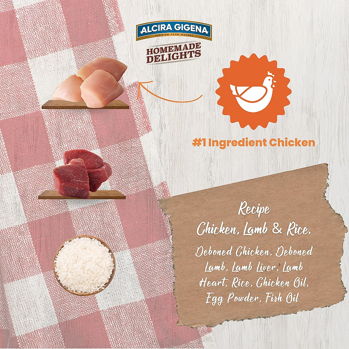 Homemade Delights - Dog Wet Food (Chicken, Lamb and Rice) - (Pack of 12)