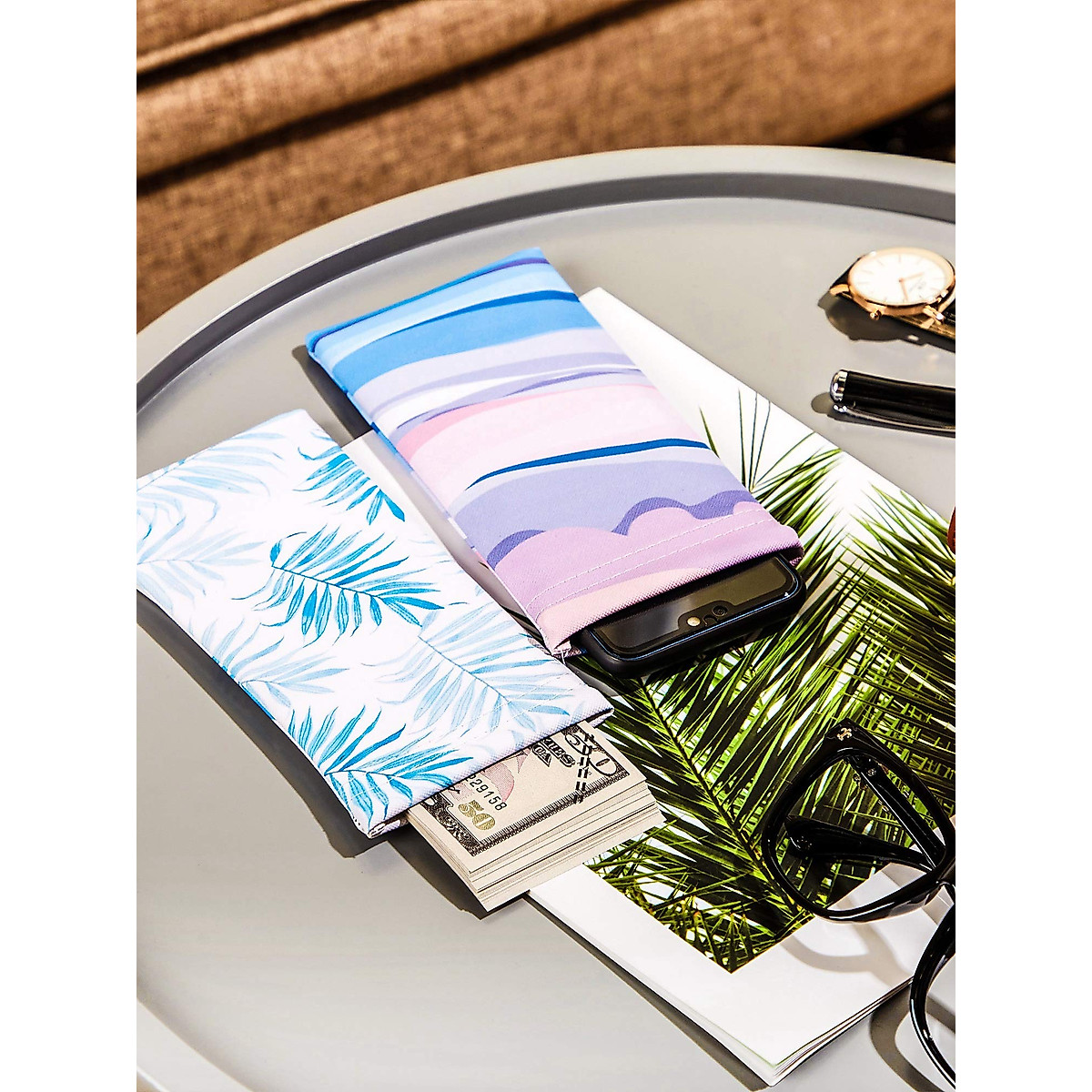 12 Pieces Squeeze Top Sunglasses Pouch Eyeglass Cases Eyeglass Holder Storage