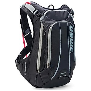 USWE Airborne - Hydration Pack with Hydration Bladder, Bounce Free Backpack for MTB, Cycling, Mountain Biking (15L, Black/Gray)