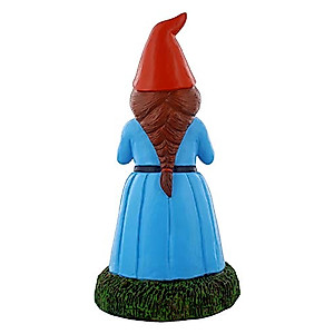 Gnometastic Middle Finger Gnome - Lady Double Bird Statue, 8.45in, Female Naughty Gnome - Garden Gnomes Outdoor Funny Lawn Decoration
