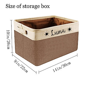 Personalized storage boxes for children Customize the name and icon, A foldable storage box bins for children's clothes, toys, books, etc Storage baskets suitable for both boys and girls (Gray)