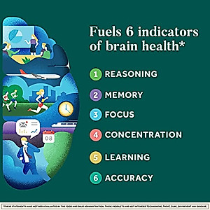 NEURIVA Plus Brain Supplement for Memory and Focus Clinically Tested Nootropics for Concentration for Mental Clarity, Cognitive Enhancement Vitamins B6, B12, Phosphatidylserine 30 Capsules