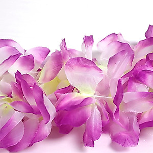 Miyumati 50Pcs Hawaiian Leis for Luau Party Bulk, Luau Leis Lays Necklace Hawaiian Party Supplies for Adults and Kids, Hawaiian Flower Leis for Tropical/Pool/Beach Themed Party