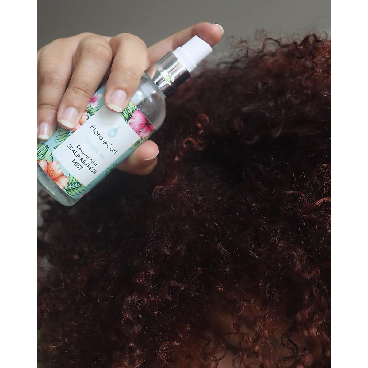 Flora & Curl Coconut Mint Scalp Refresh Mist 100ml| Dry Scalp Spray for Women With Soothing Botanicals | Cooling Scalp Relief