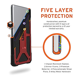 URBAN ARMOR GEAR UAG Samsung Galaxy S20 Plus Case [6.7-inch Screen] Monarch [Crimson] Rugged Shockproof Military Drop Tested Protective Cover