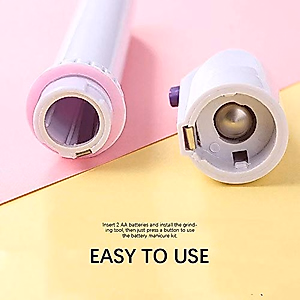 Ntpwenla Electric Nail Drill Nails Art File Electric Manicure Drill Set, Portable Nail Buffer Fingernail Grinder Kit Multi-Function Natural Toe Nail Polisher Grinding Burnishing (Multicolor, One Size)