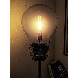 Kenroy Home 32463AB Edison Floor Lamp with Antique Brass Finish, Rustic Style, 71.5" Height, 11.438" Width, 11.438" Depth