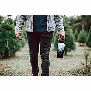 Simple Modern Summit Insulated Water Bottle with 3 Lids - Straw, Flip, Chug - 1 Liter Reusable Wide Mouth Stainless Steel Flask Thermos, 32oz (945ml), Ombre: Pacific Dream