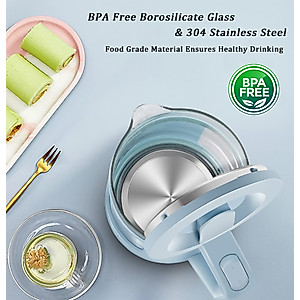 Dezin Electric Kettle with Keep Warm Function, BPA Free Window-Glass Double Wall Design Electric Tea Kettle, 1.5L Bicolor LEDHot Water Kettle with Auto Shut-Off and Boil Dry Protection for Coffee, Tea