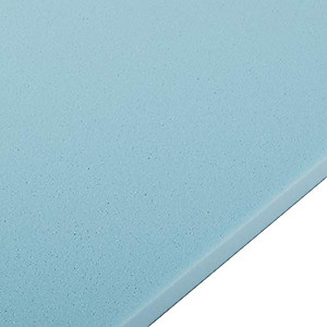 Amazon Basics Cooling Gel-Infused Memory Foam Mattress Topper, CertiPUR-US Certified - 2-Inch, Queen