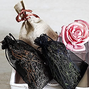 100PCS Organza bags 4x6 Inches, Black Mesh Small Gift Bags Jewelry Pouches Drawstring Bags, Party Favor Bags for Wedding Christmas Festival Candy, Sachet Bags for Small Business Packaging Supplies