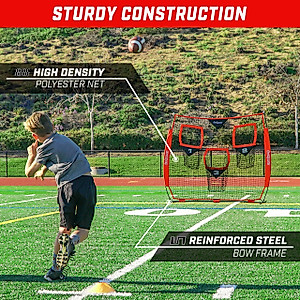 GoSports 6 x 6 ft Football Throwing Net - Red