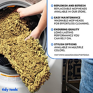 24 Inch Yellow Dust Mop with Wood Handle and 24 Inch Dust Mop Refill Bundle - 2 Mop Sets and 4 Refills
