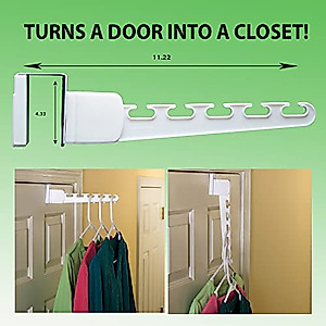 Wonder Hanger Over-The-Door Plastic Hanger, White - Over The Door Hanger Set of Three (3-Pack)