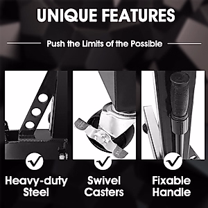 Torin AT26801B Steel Rotating Engine Stand with 360 Degree Rotating Head and Folding Frame: 3/4 Ton (1,500 lb) Capacity, Black