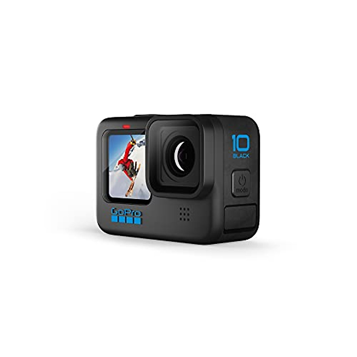 GoPro HERO10 Black - Waterproof Action Camera with Front LCD and Touch Rear Screens, 5.3K60 Ultra HD Video, 23MP Photos, 1080p Live Streaming, Webcam, Stabilization (Renewed)