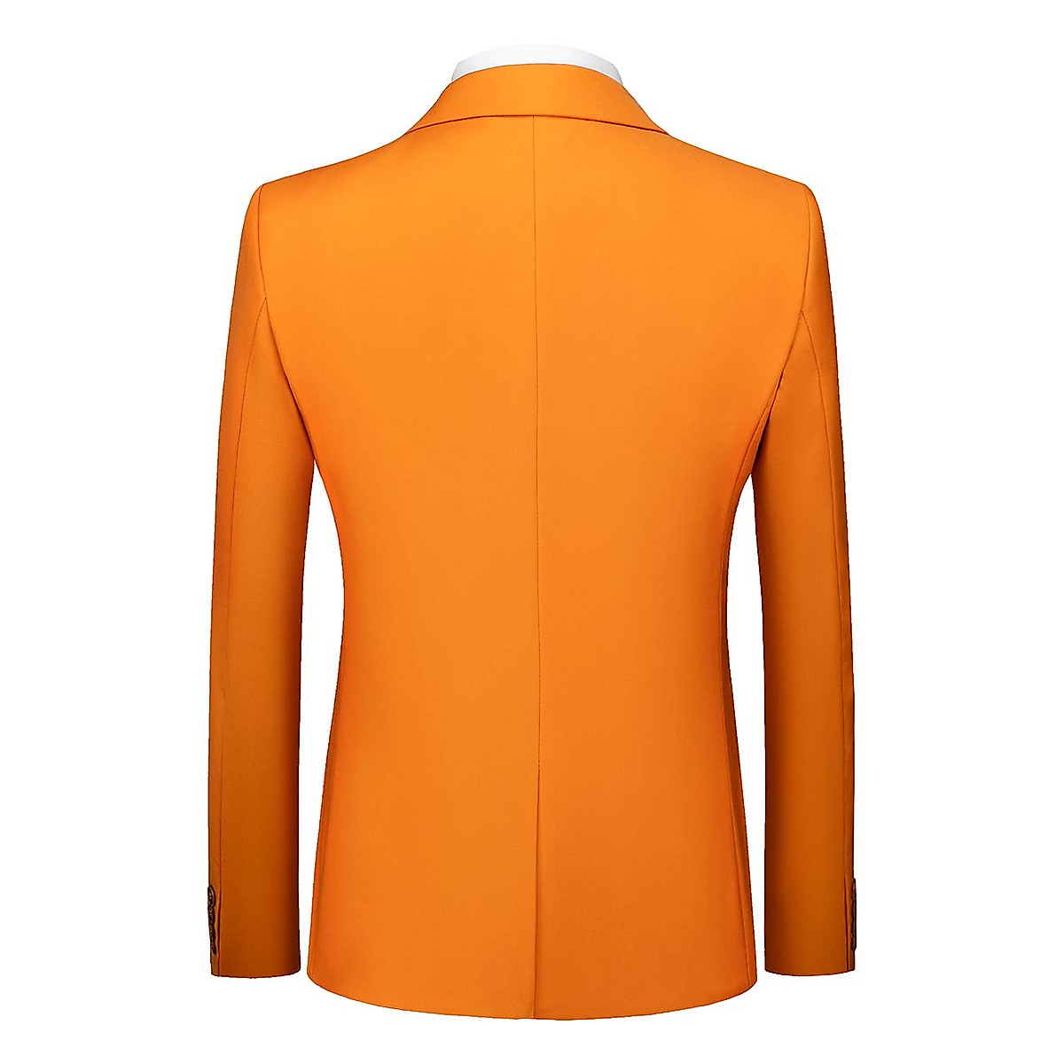 UNINUKOO Men's Suit Slim Fit 2 Button 2 Piece Suits for Men Party Formal Dress Solid Tuxedo Blazer Jacket Pants Set US Size 40 Orange
