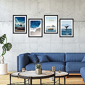 Diamond Art Painting Frames 4 Pack, 12.9x16.9in / 33x43cm Picture Frame Suitable for 12x16 Diamond Art Canvas - Black