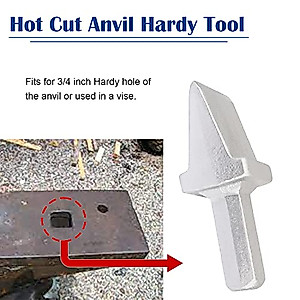 Blacksmith Anvil Hardy Shank Cutter Tool 3/4 inch Blacksmith Forging Tool for 3/4 inch Hardy hole of the anvil