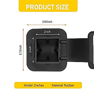 Sodcay 1 PC Car Trailer Cover, 2In Trailer Hitch Covers, Square Plug Protection Cap, Traction Cover, for Toyota Ford Jeep Chevrolet Nissan Dodge (Black)