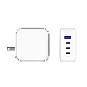 BoxWave Charger Compatible with Plantronics BackBeat Fit 2100 - PD miniCube (100W), 100W 3 PD Port Wall Charger International - Winter White