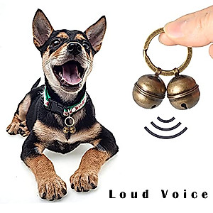 Copper Bells for Dog Collars with Snap Clips - Made of Pure Copper for Dogs/Cat - Clear Sound & No Rust - Save Birds Wildlife, Know Where Your Pet Christmas Sounds