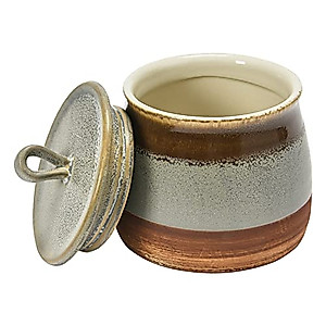 Bloomingville Stoneware, Reactive Glaze Canister, 4" L x 4" W x 5" H, Multicolor