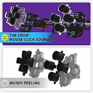 eXtremeRate Strong Version Whole Clicky Kit for PS5 Controller BDM-030 Shoulder Face Dpad Buttons, Custom Micro Switch Clicky Hair Trigger Kit and Tactile Face Buttons Mouse Click for PS5 Controller