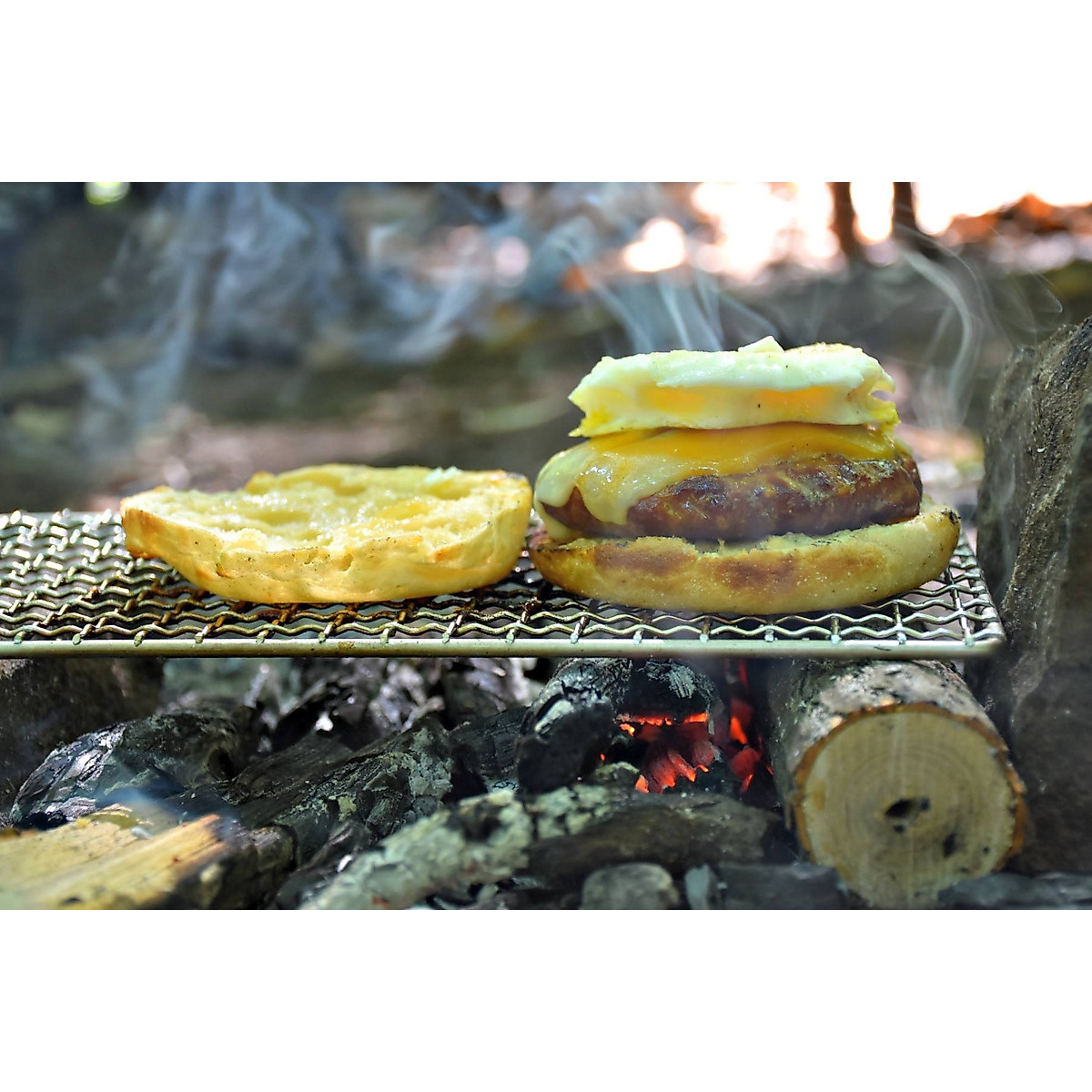 Combo 2-Pack - The Original Bushcraft Grill - Welded Stainless Steel High Strength Mesh (Campfire Rated) - Expedition Research LLC