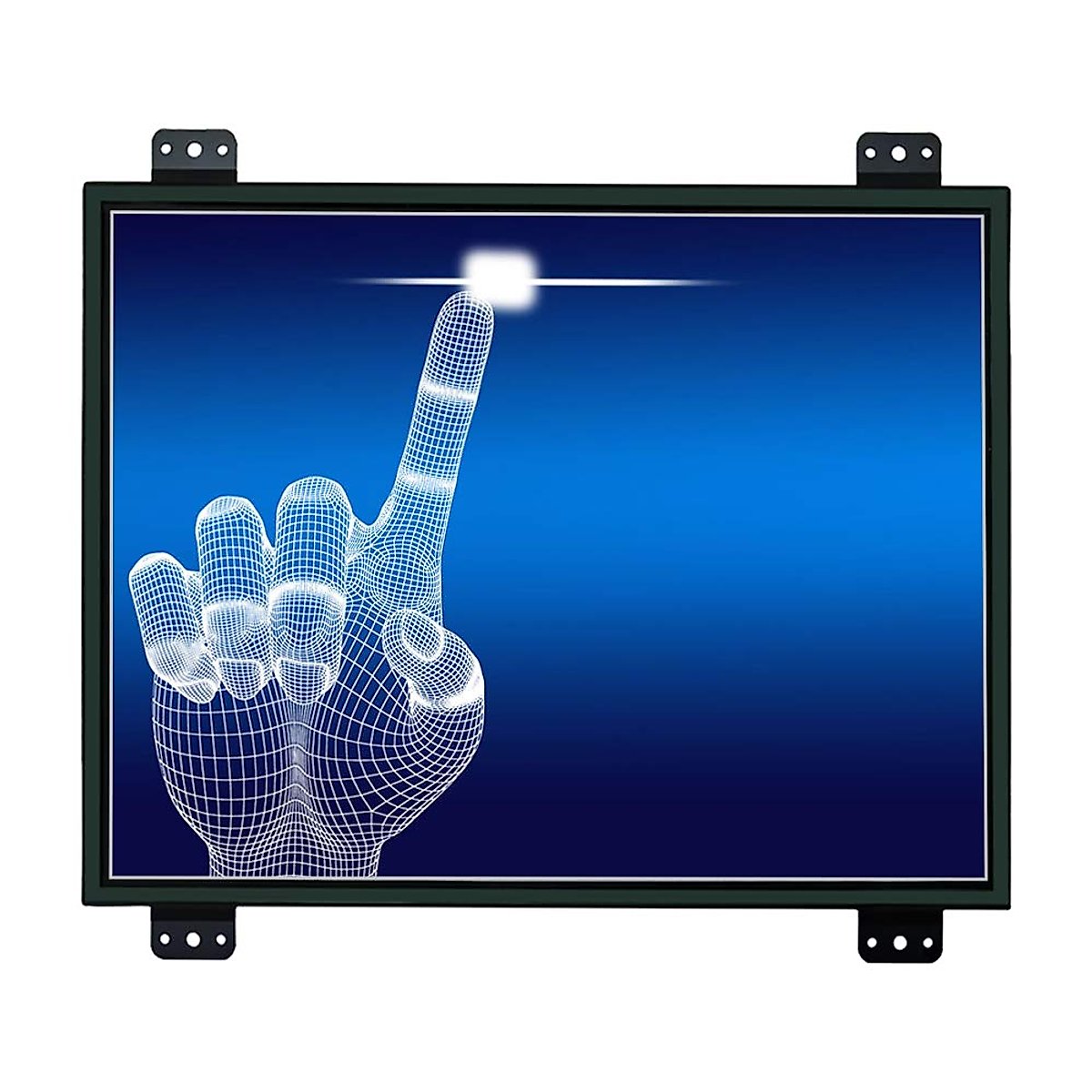 iChawk 15'' inch Display 1024x768 4:3 DVI VGA USB Power On Boot Metal Shell Embedded Open Frame Driver Free Ten-Point Capacitive Touch LCD Screen PC Monitor with Quick Easy Installation K150MT-DC