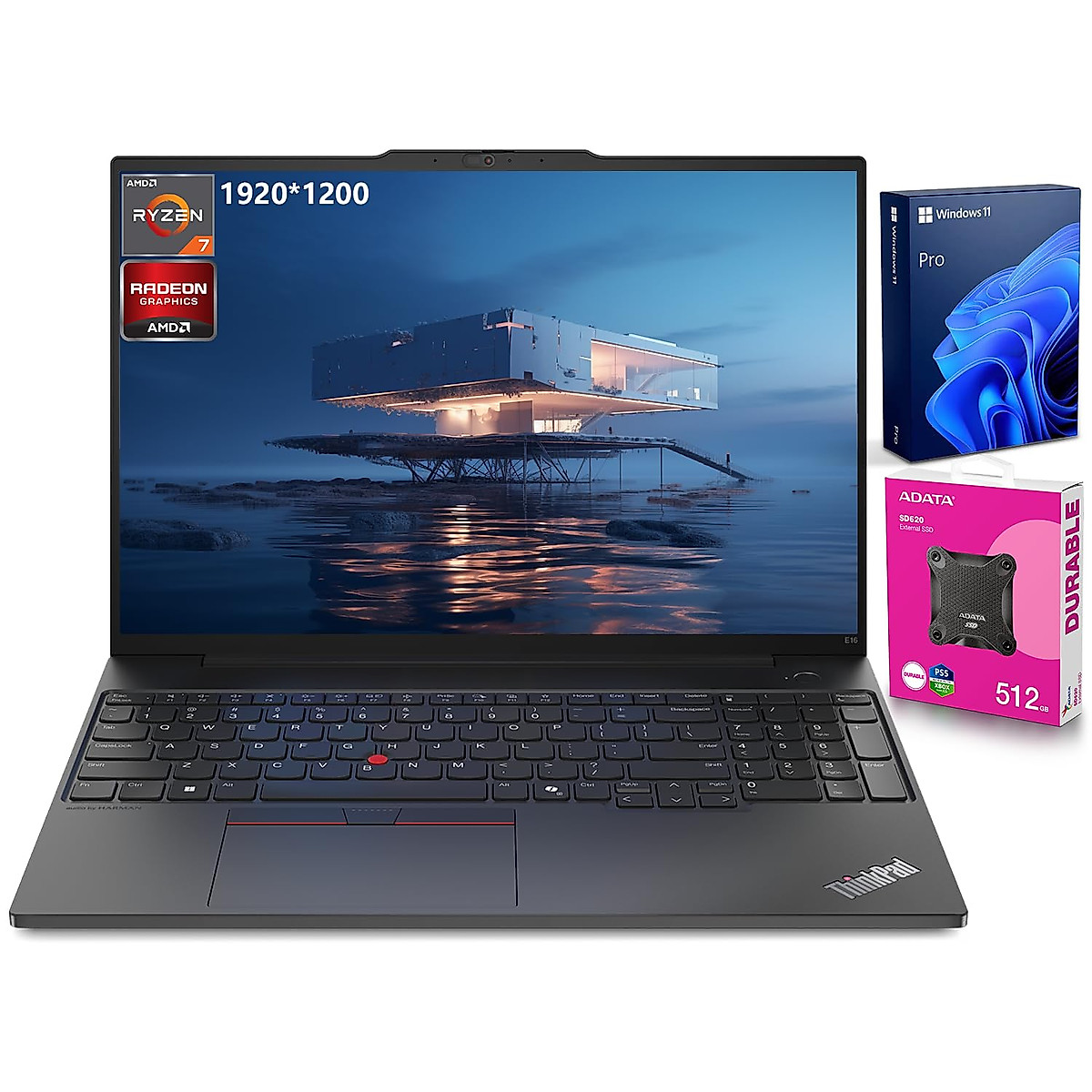 Lenovo ThinkPad P16s Gen 1 Business Workstation, 16" WUXGA Display, 12th Gen Intel Core i7-1260P, NVIDIA Quadro T550, 32GB RAM, 1TB SSD, Webcam, Backlit KB, FP Reader, RJ-45, Wi-Fi 6, Windows 11 Pro