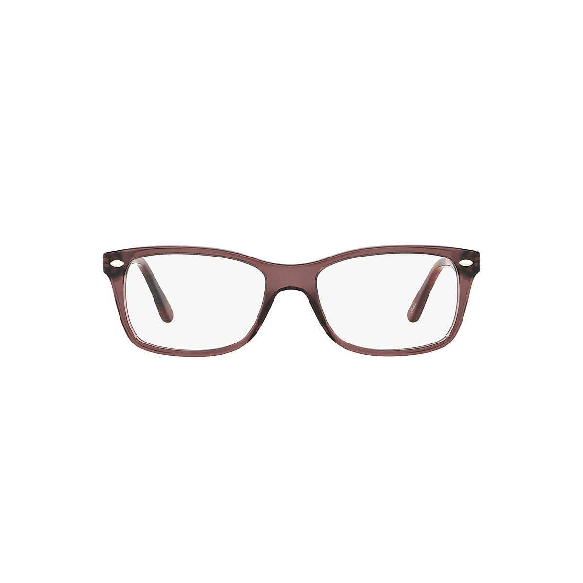 Ray-Ban RX5228 Square Prescription Eyeglass Frames, Opal Brown/Demo Lens, 55 mm