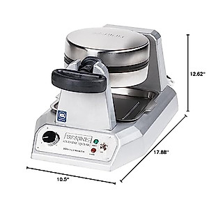 Waring Commercial WWD180 Classic Single Waffle Maker, Coated Non Stick Cooking Plates, Produces 35 waffles per hour, 120V, 1200W, 5-15 Phase Plug