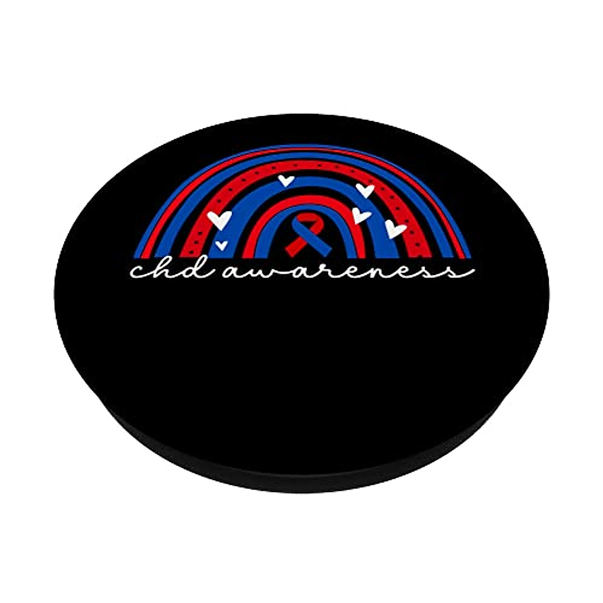 CHD Congenital Heart Defect Awareness Month Wear Red For CHD PopSockets Swappable PopGrip