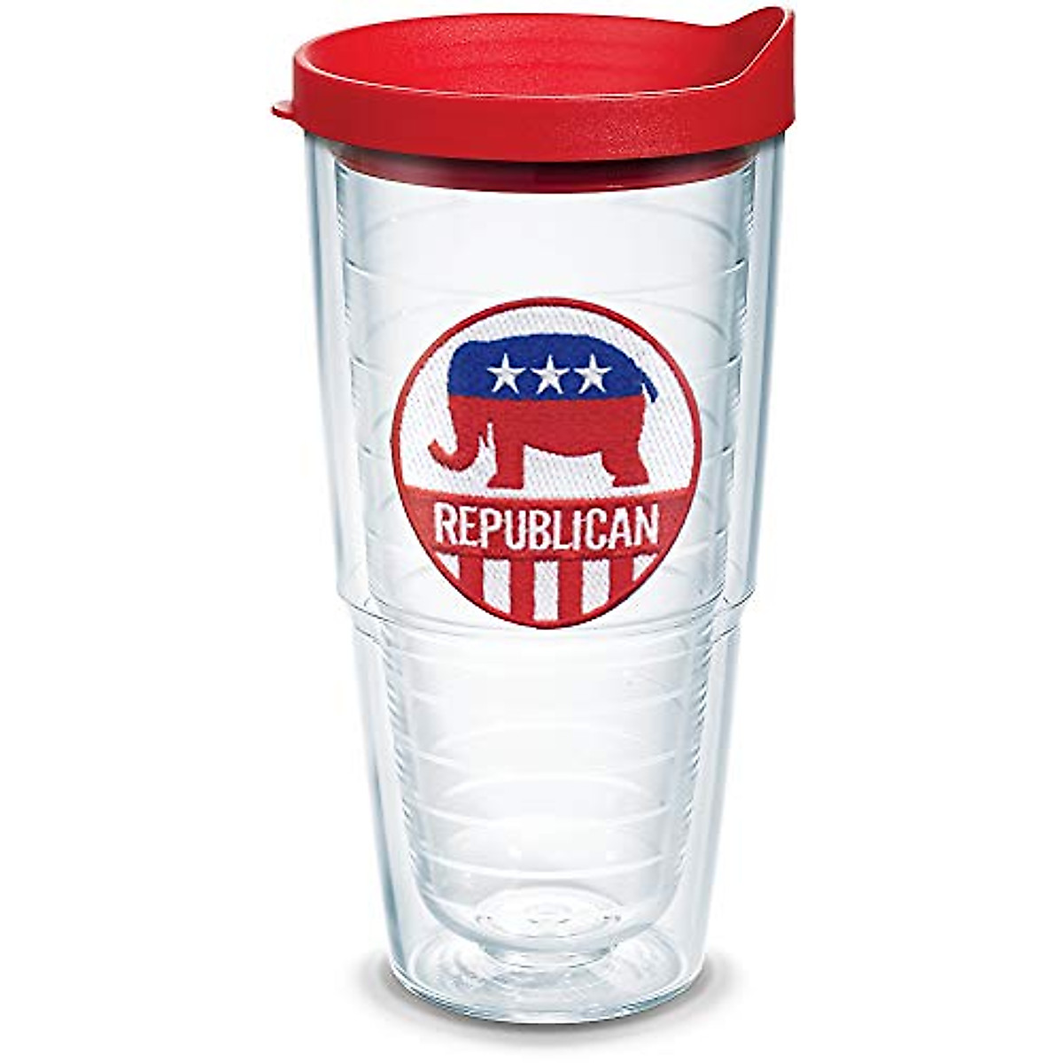 Tervis Republican Elephant Made in USA Double Walled Insulated Tumbler Travel Cup Keeps Drinks Cold & Hot, 24oz, Classic