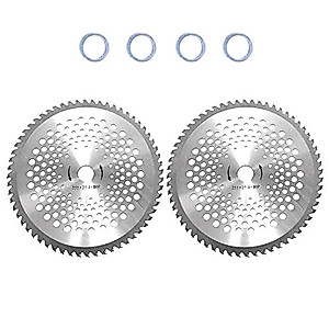 AR-PRO (2-Set) 10" x 80T Carbide Tip Brush Blades – for Cutter, Trimmer, Weed Eater | Made from Premium Stainless Steel That Lasts Long | Cuts Like Butter