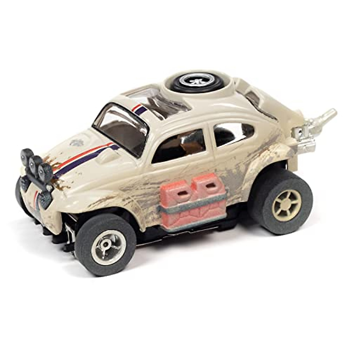 Auto World Xtraction 1965 Volkswagen Baja Bug (White) HO Scale Slot Car