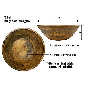 Fairwood Way Wooden Salad Bowl and Four 7 Inch Dinner Salad Bowls