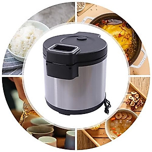 Commercial Rice Warmer, 20QT Portable Stainless Steel Heating Non-Stick Inner Pot Rice Heater, Dual Temperature Control Design, Makes Soups, Stews, Grains, Cereals, for Restaurant Party Family