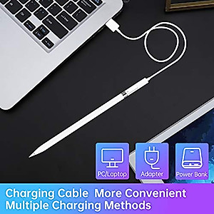 Magnetic Replacement Cap and Charger Adapter for Apple Pencil 1st Generation (with Silicone Protective Cap Holder)