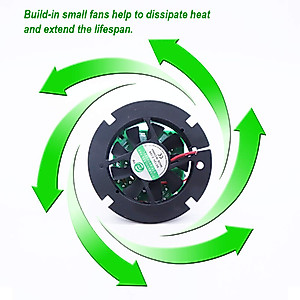 Aolyty 35w (75W Equivalent) PAR30 LED Bulb White 6000K 2800lm E26 Base25 Degree Beam Angle Track Spotlight with Fan AC 120v