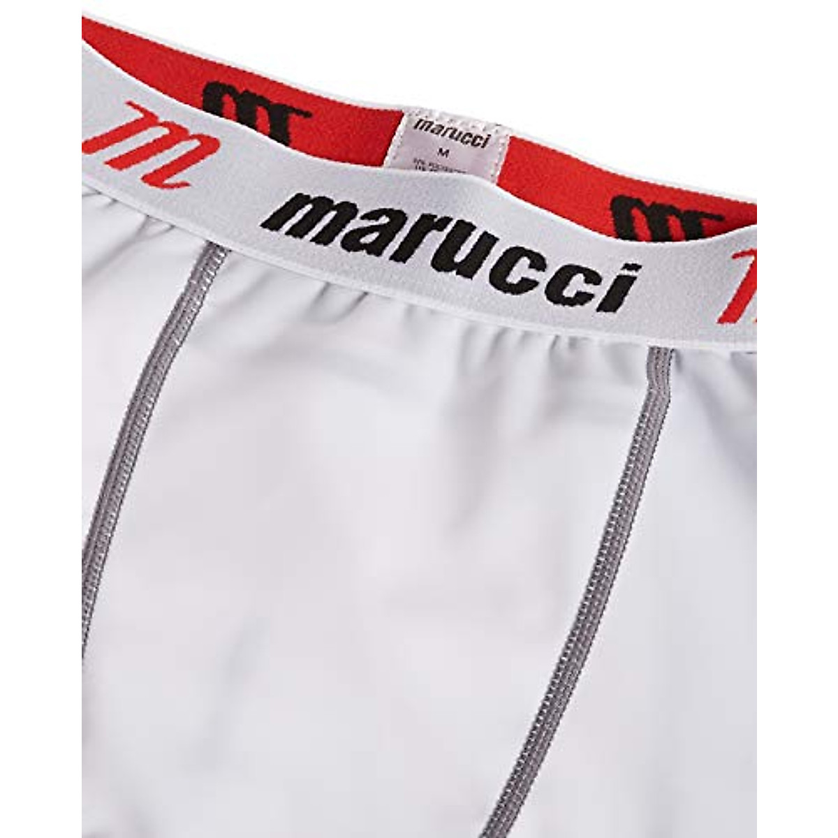 Marucci Mens Elite Shorts Sports, MASL-W-AM, Adult Padded Slider, White, Medium US