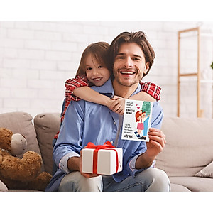 WaaHome Happy Fathers Day Card for Dad from Daughter, Dad and Daughter Fathers Day Gift Card, Fathers Day Gift Card for Men, Dad Birthday Card with Envelope