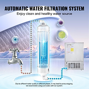 VEVOR Commercial Ice Maker, 200lbs/24H, Ice Maker Machine, 90 Ice Cubes in 12-15 Minutes, Freestanding Cabinet Ice Maker with 66lbs Storage Capacity LED Digital Display, for Bar Home Office Restaurant