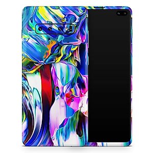 DesignSkinz Blurred Abstract Flow V21 Protective Vinyl Decal Wrap Skin Cover Compatible with The Samsung Galaxy S20 (Screen Trim & Back Glass Skin)