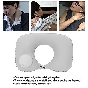 Neck Pillow Travel Neck Pillows Inflatable, Compact Portable Head and Neck Support Pillows, Small U Shape Headrest Cushion for Car Office