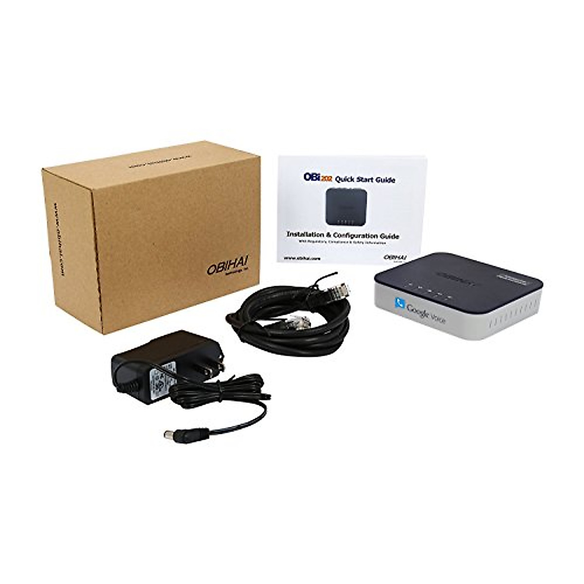 OBi202 VoIP Phone Adapter with Router, 2-Phone Ports, T.38 Fax (Unlocked)